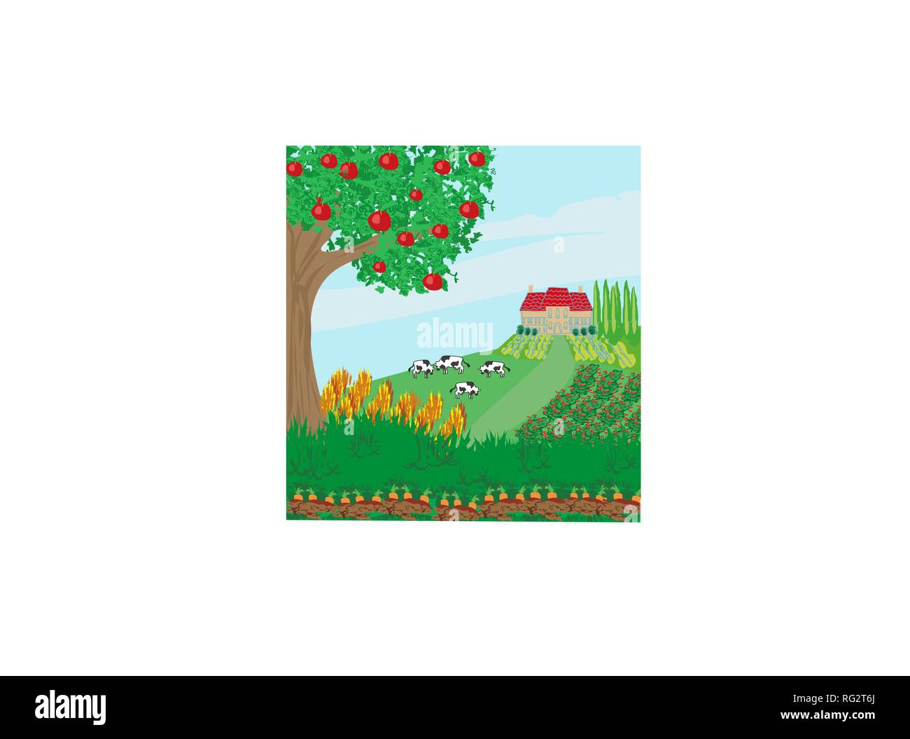 Quiet rural view Stock Vector Images - Alamy
