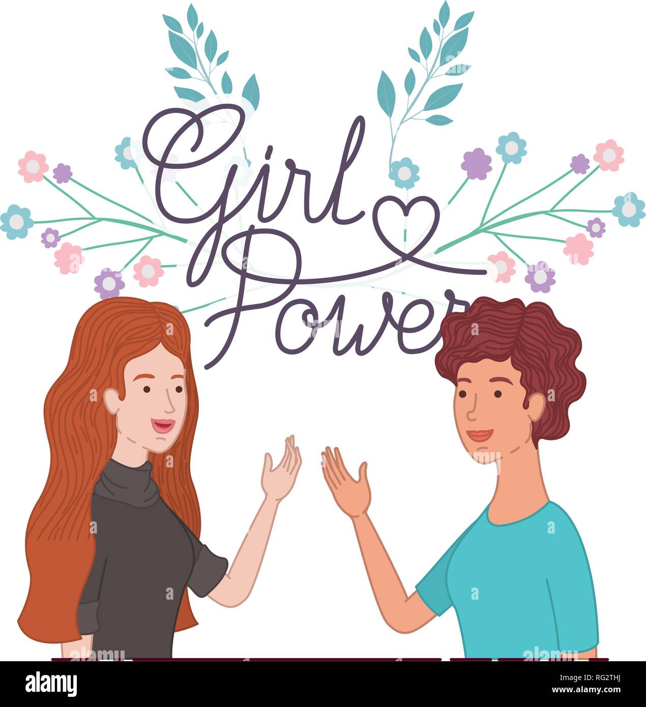 women with label girl power character Stock Vector Image & Art - Alamy