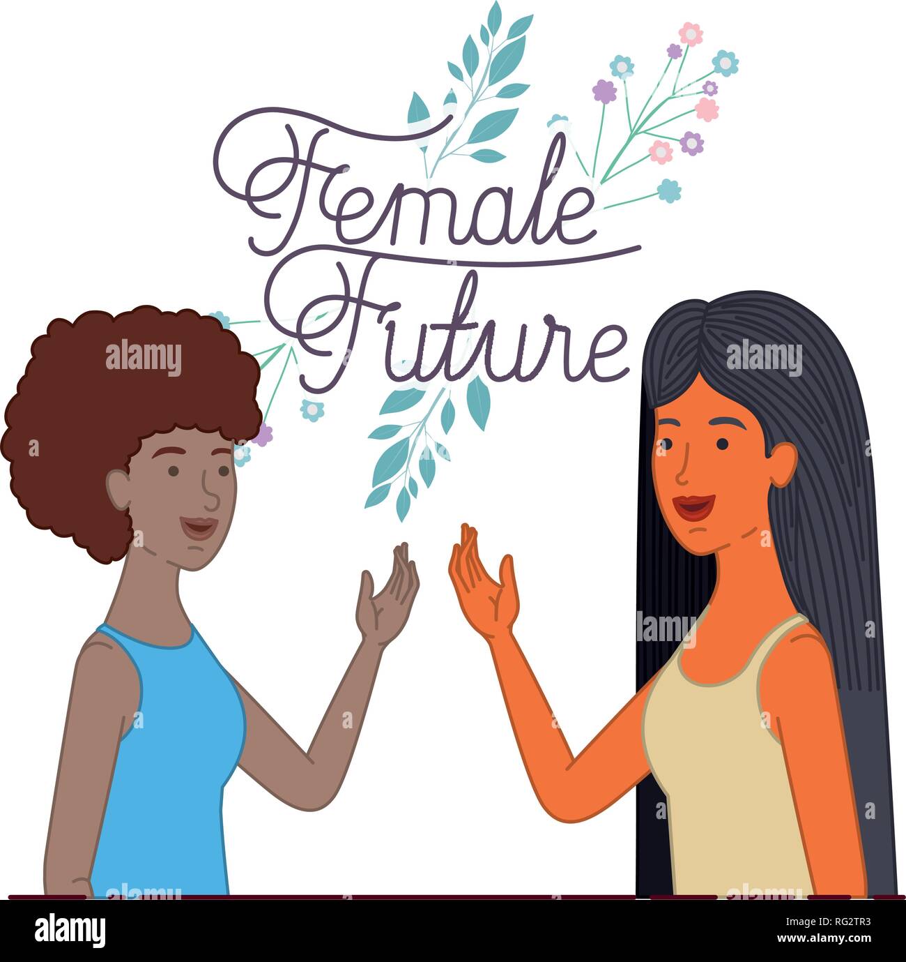 women with label female future avatar character Stock Vector Image ...