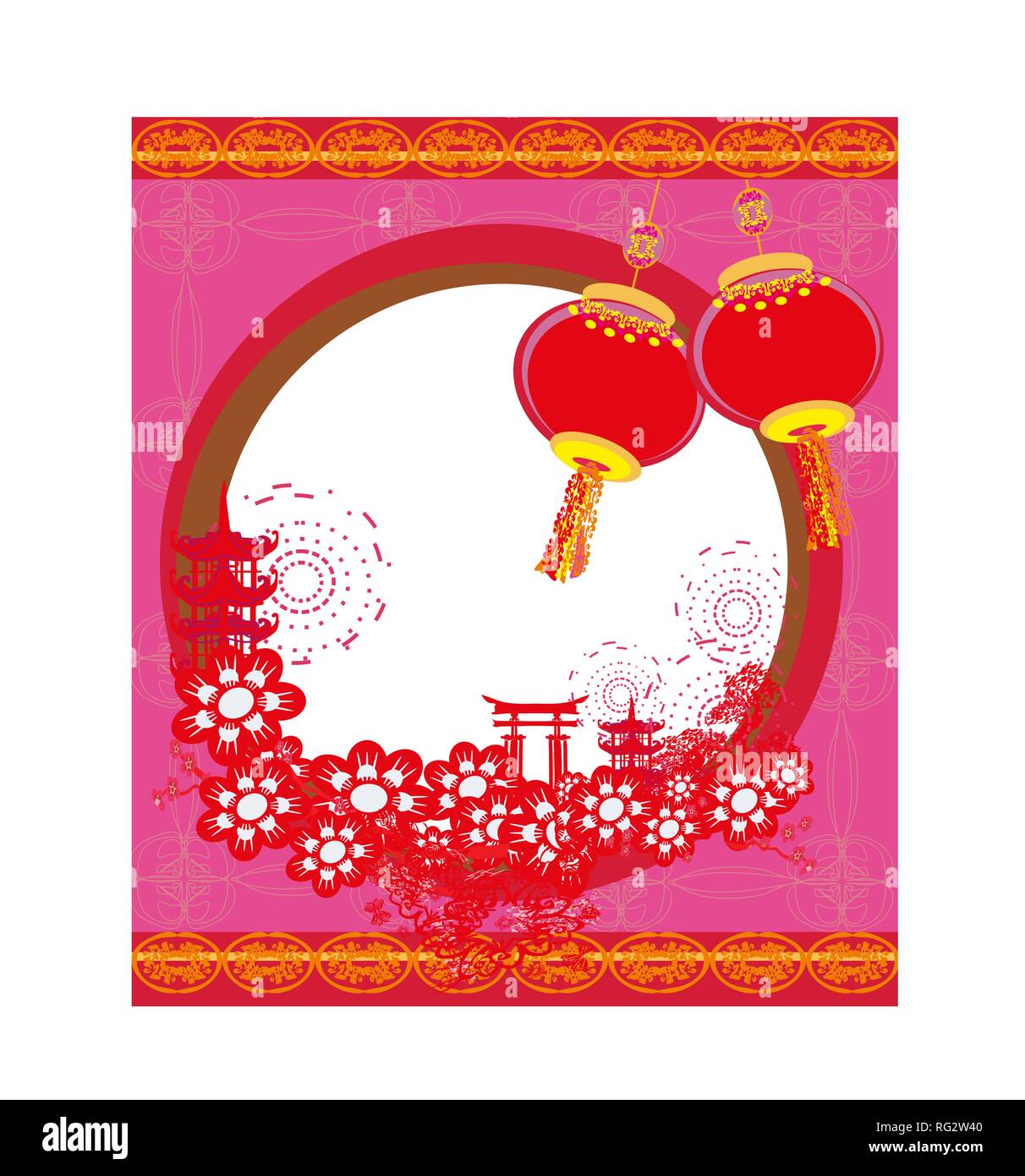 Mid-Autumn Festival for Chinese New Year - frame Stock Vector Image ...
