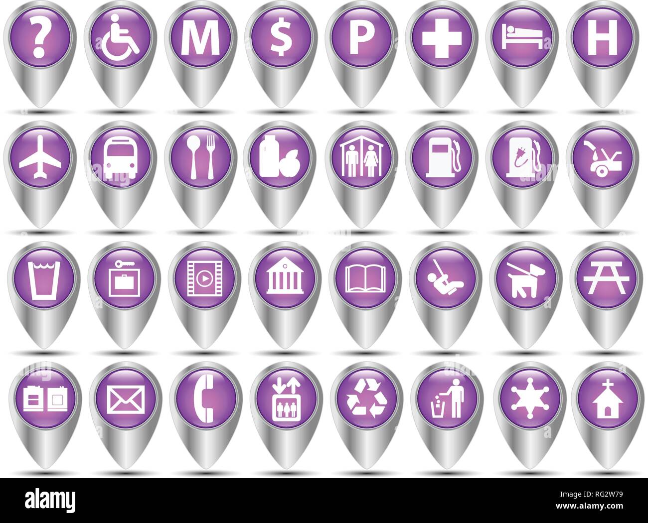 GPS Marker for Maps Purple Stock Vector Image & Art - Alamy