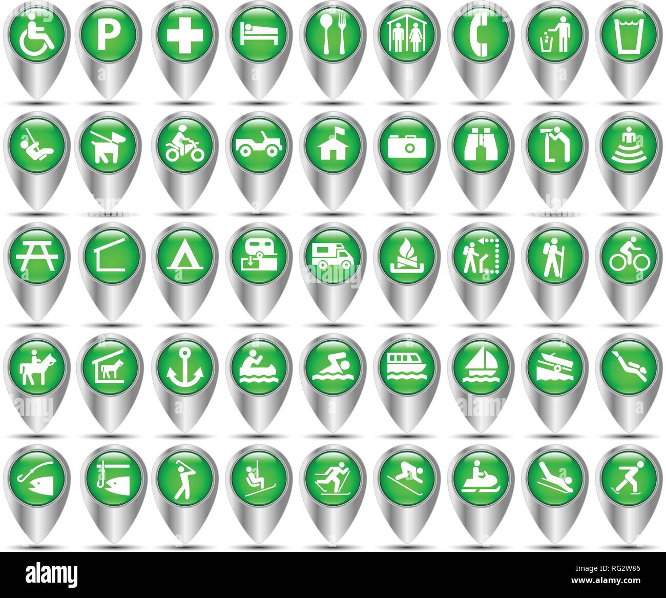 GPS Marker for Park Maps Green Stock Vector Image & Art - Alamy