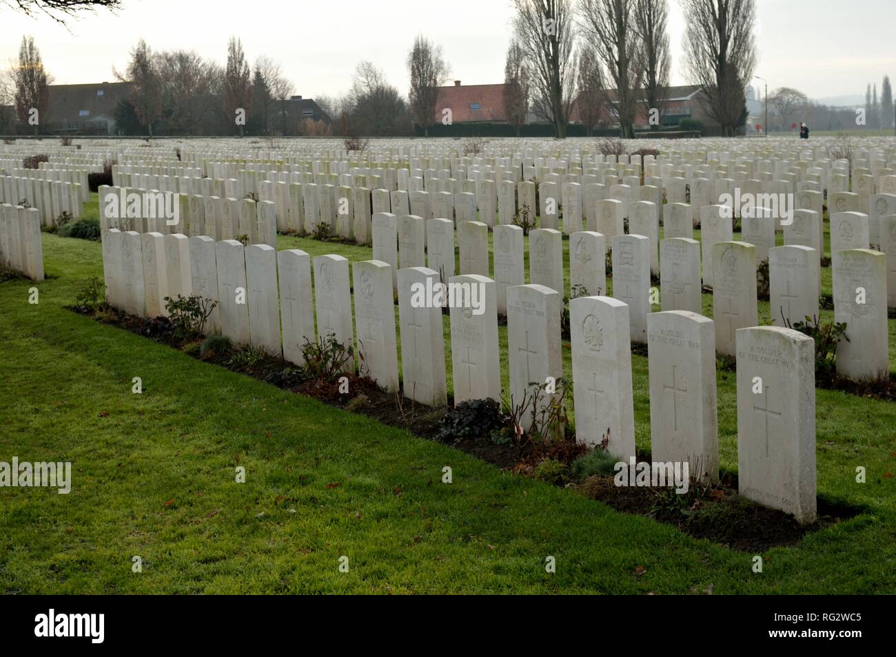 Tyne cot cemetery, Ypres Stock Photo - Alamy