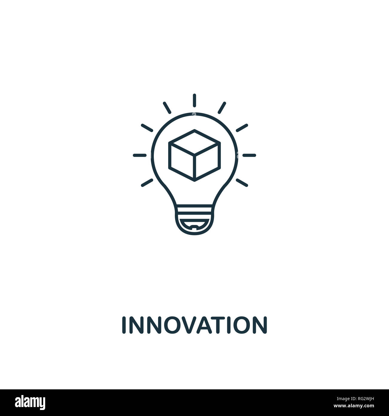 Innovation Outline Icon Thin Line Style Design From Blockchain