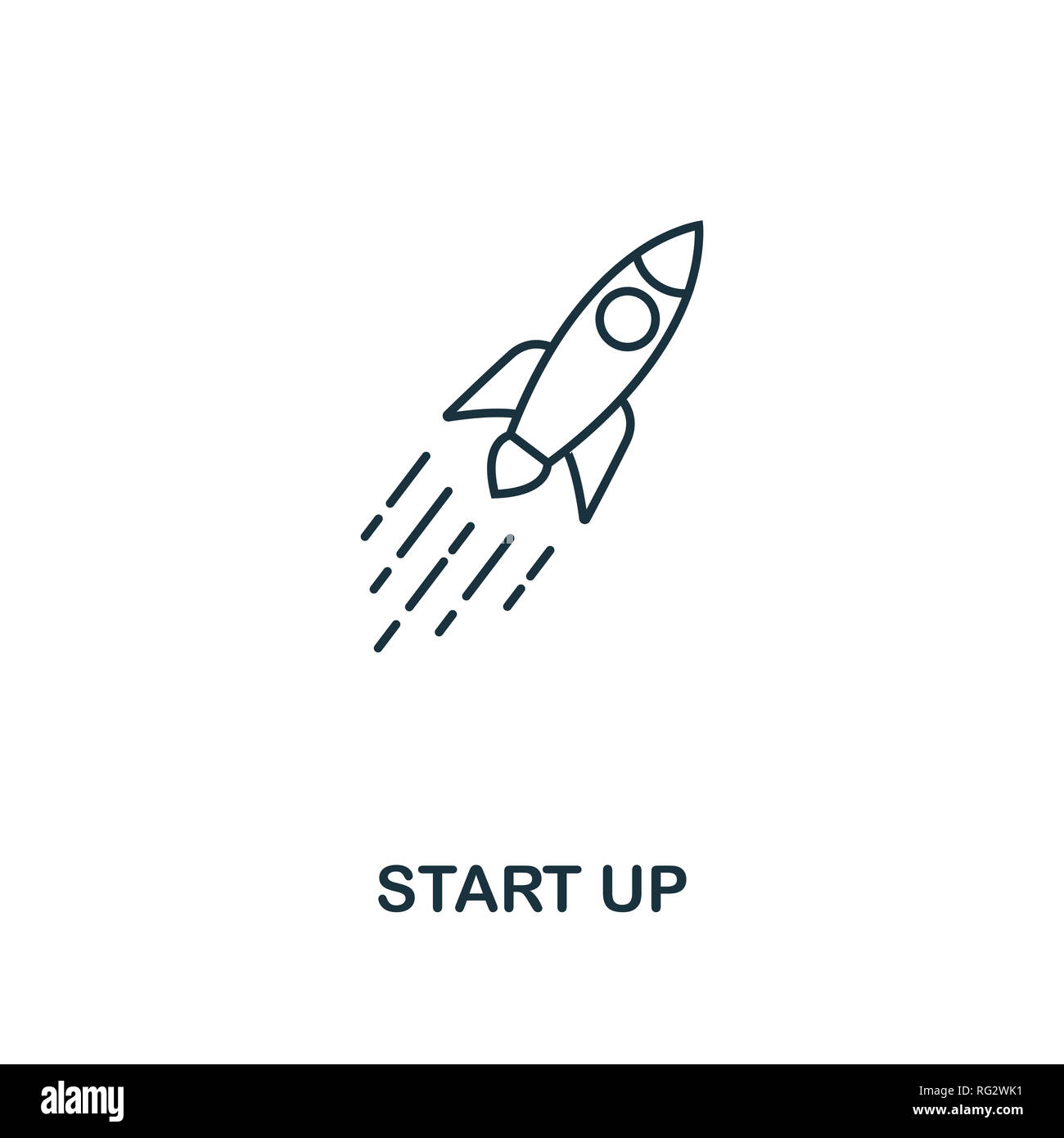 Start Up outline icon. Thin line style design from blockchain ...