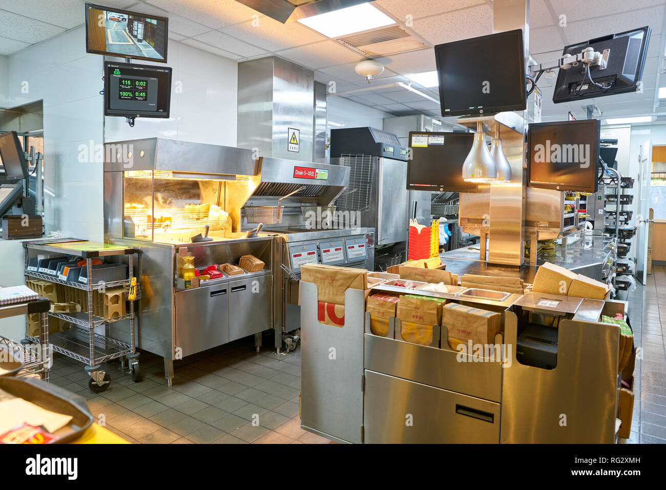 SEOUL, SOUTH KOREA - CIRCA MAY, 2017: inside McDonald's restaurant ...