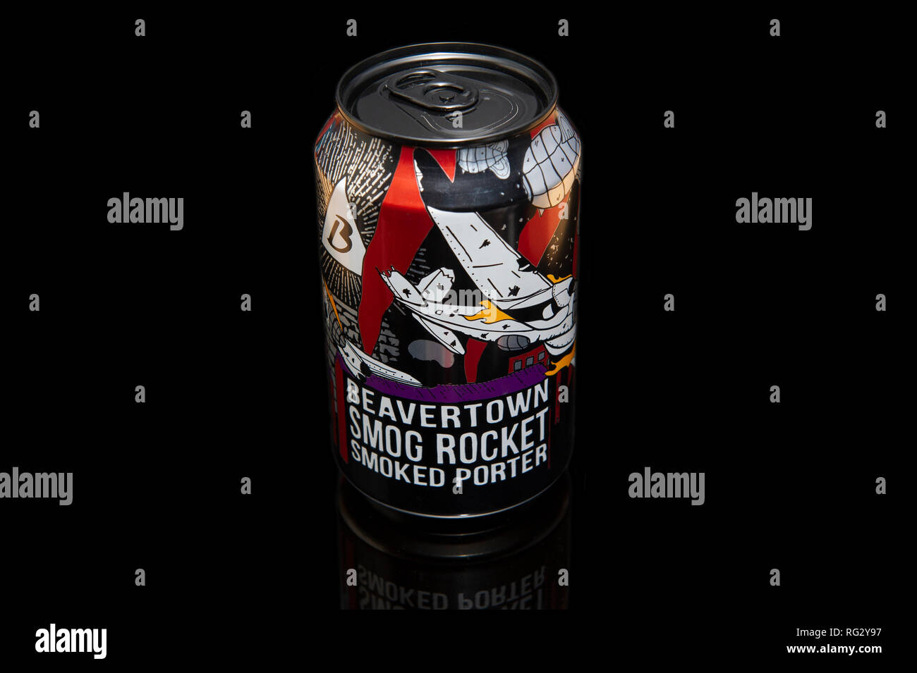 Beavertown Beer Smog Rocket Smoked Porter Can Stock Photo - Alamy