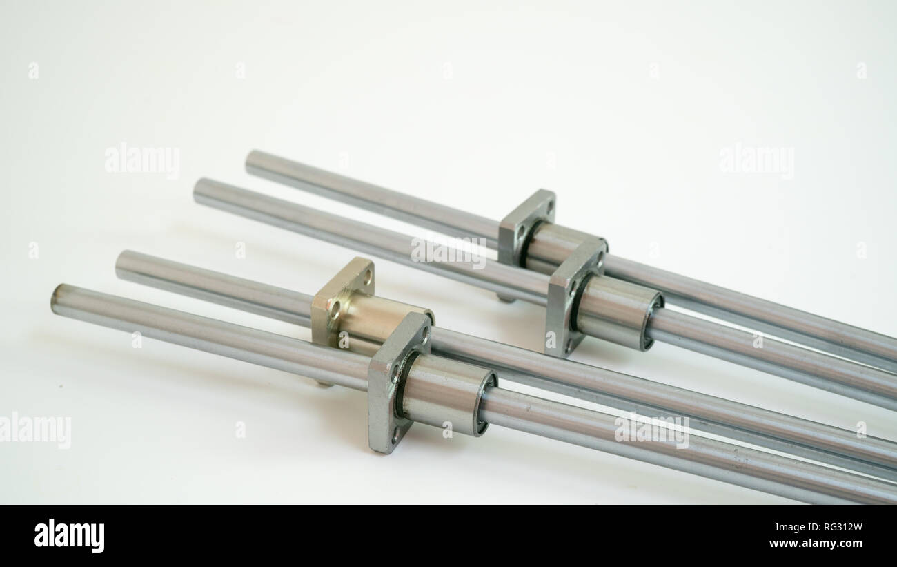 Metal linear bearings Stock Photo - Alamy