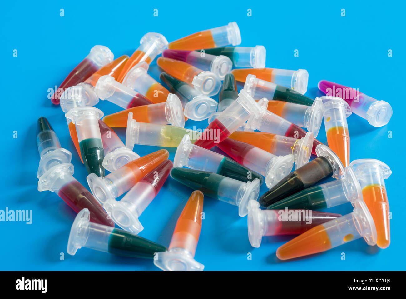 PCR centrifuge micro test tubes Stock Photo - Alamy
