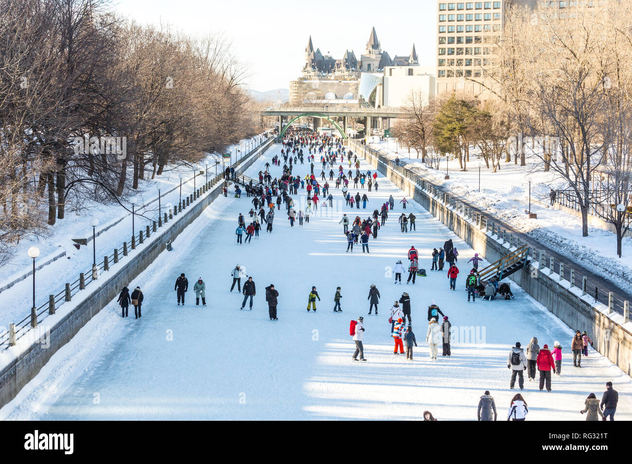 Skating on the Rideau Canal, Ottawa, Canada Stock Photo - Alamy
