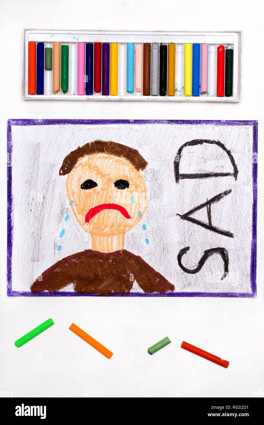 Crayon Drawing Sad High Resolution Stock Photography and Images - Alamy