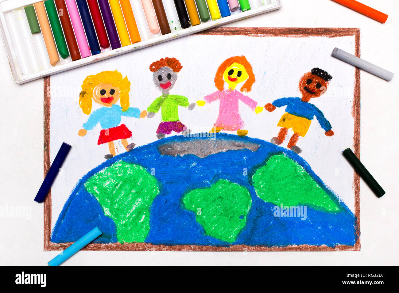 Kids Drawing Map High Resolution Stock Photography and Images - Alamy