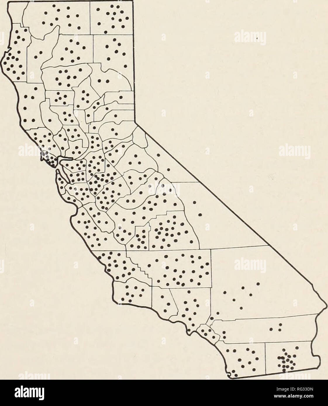 1930 map of california hi-res stock photography and images - Alamy