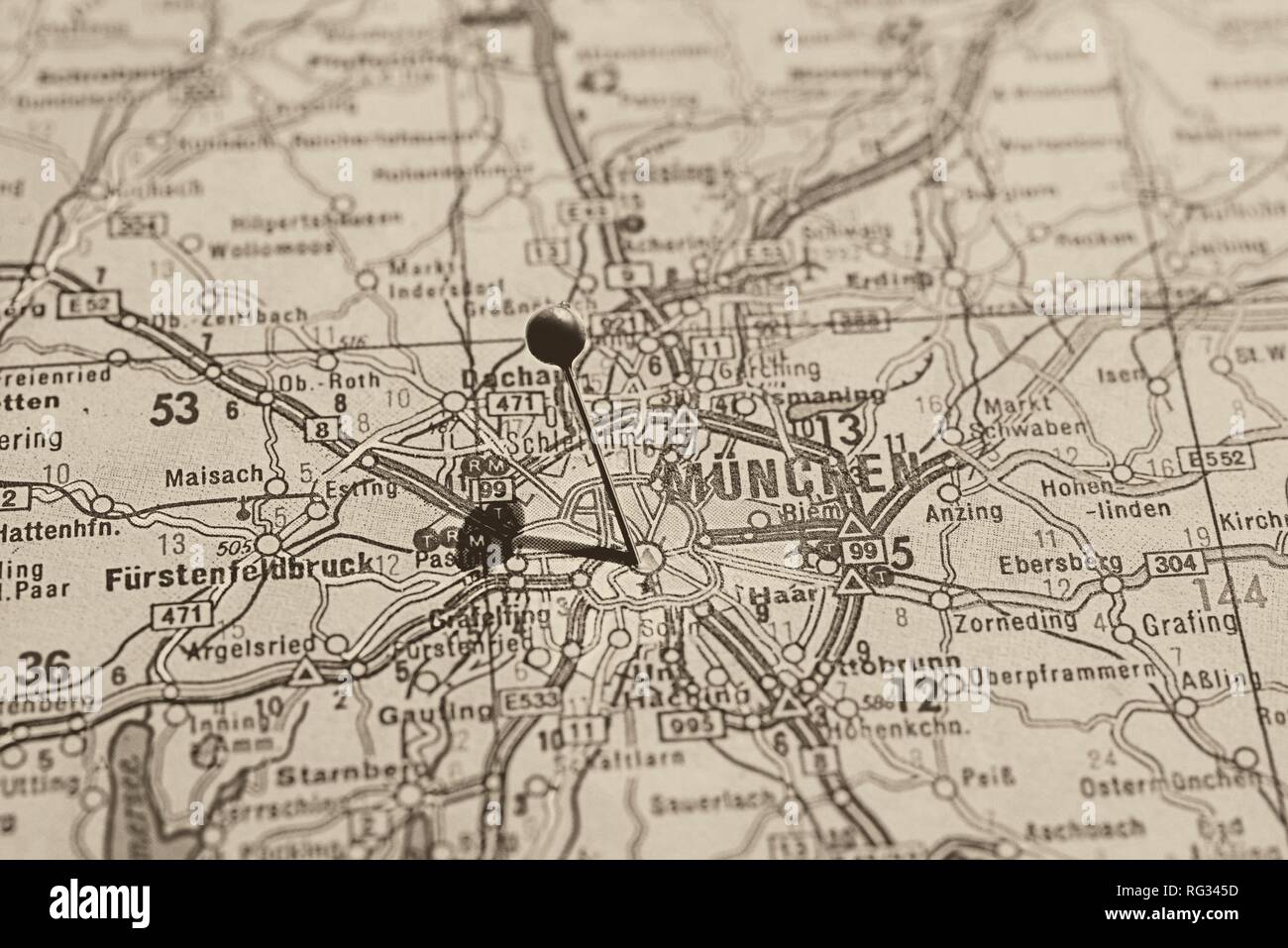 Map of munchen hi-res stock photography and images - Alamy