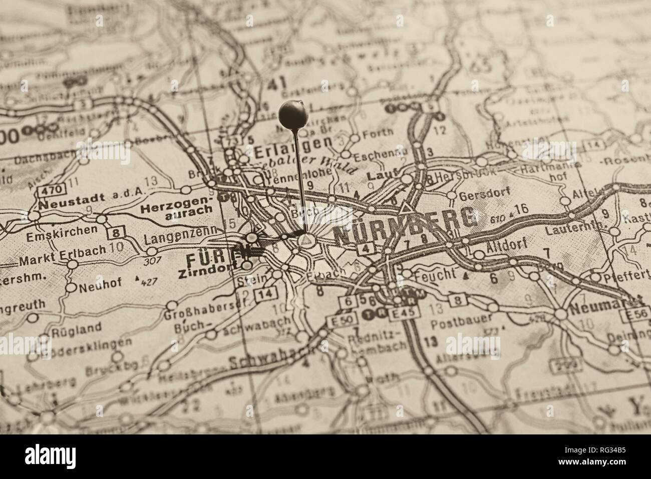 Map of nurnberg hi-res stock photography and images - Alamy