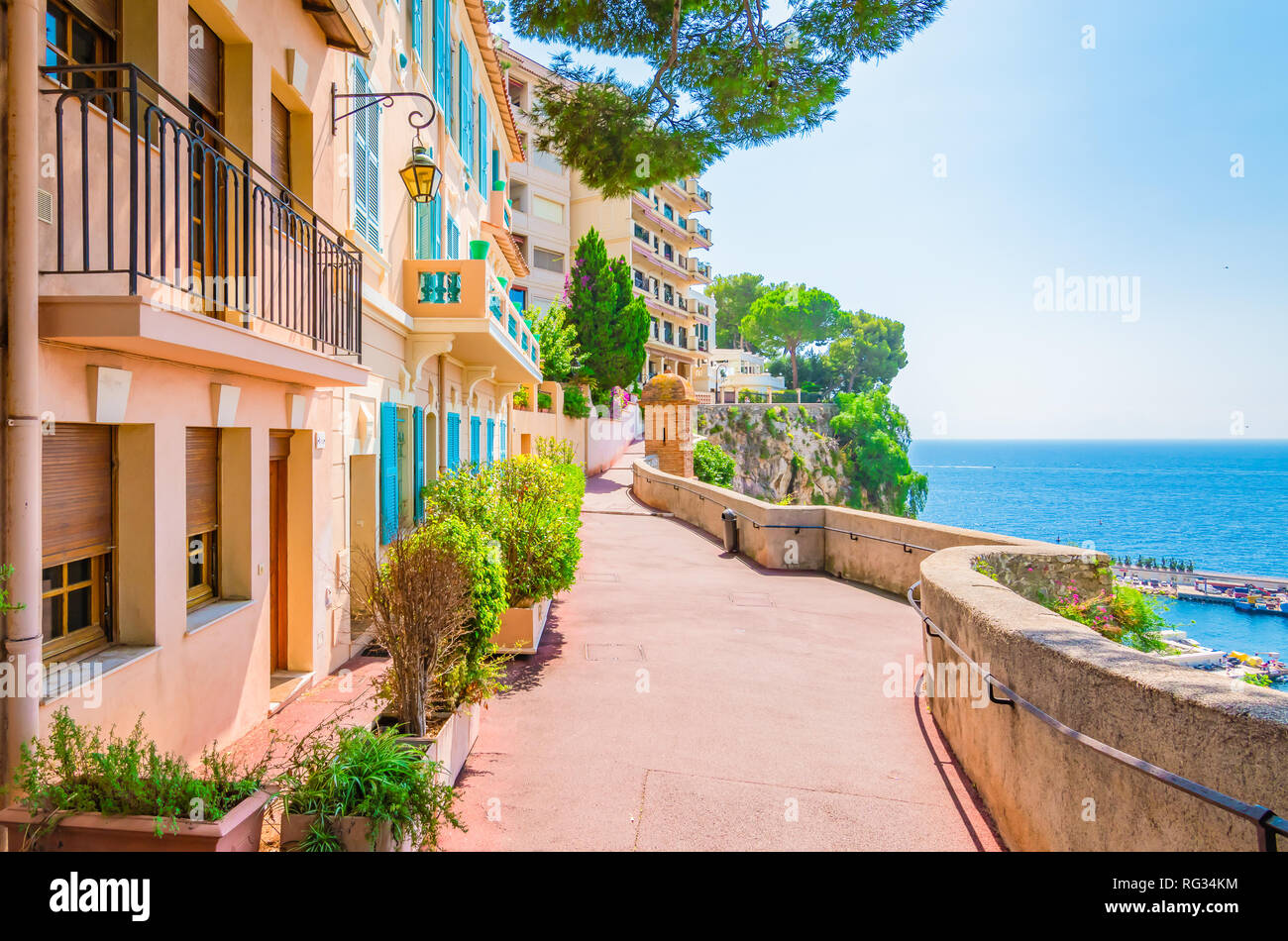Monaco, Monte carlo. Monaco village with colorful architecture and ...