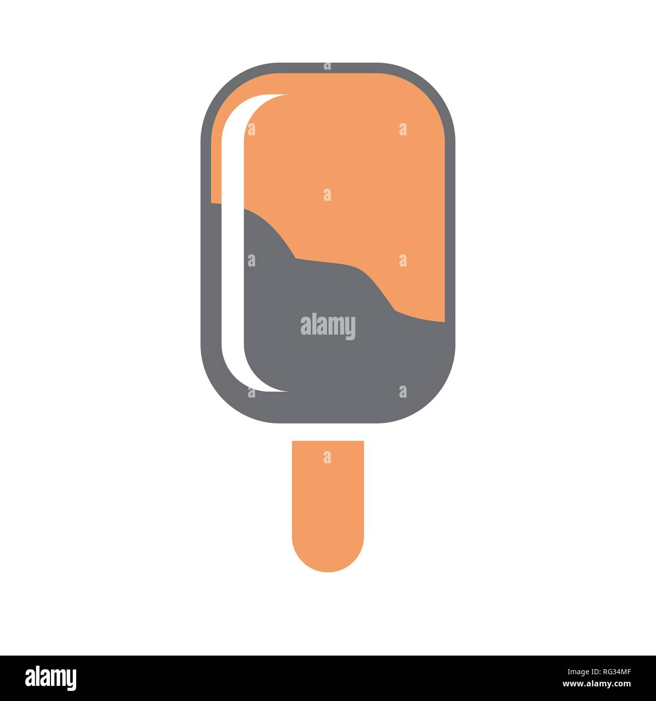 Ice cream icon on white background for graphic and web design, Modern ...