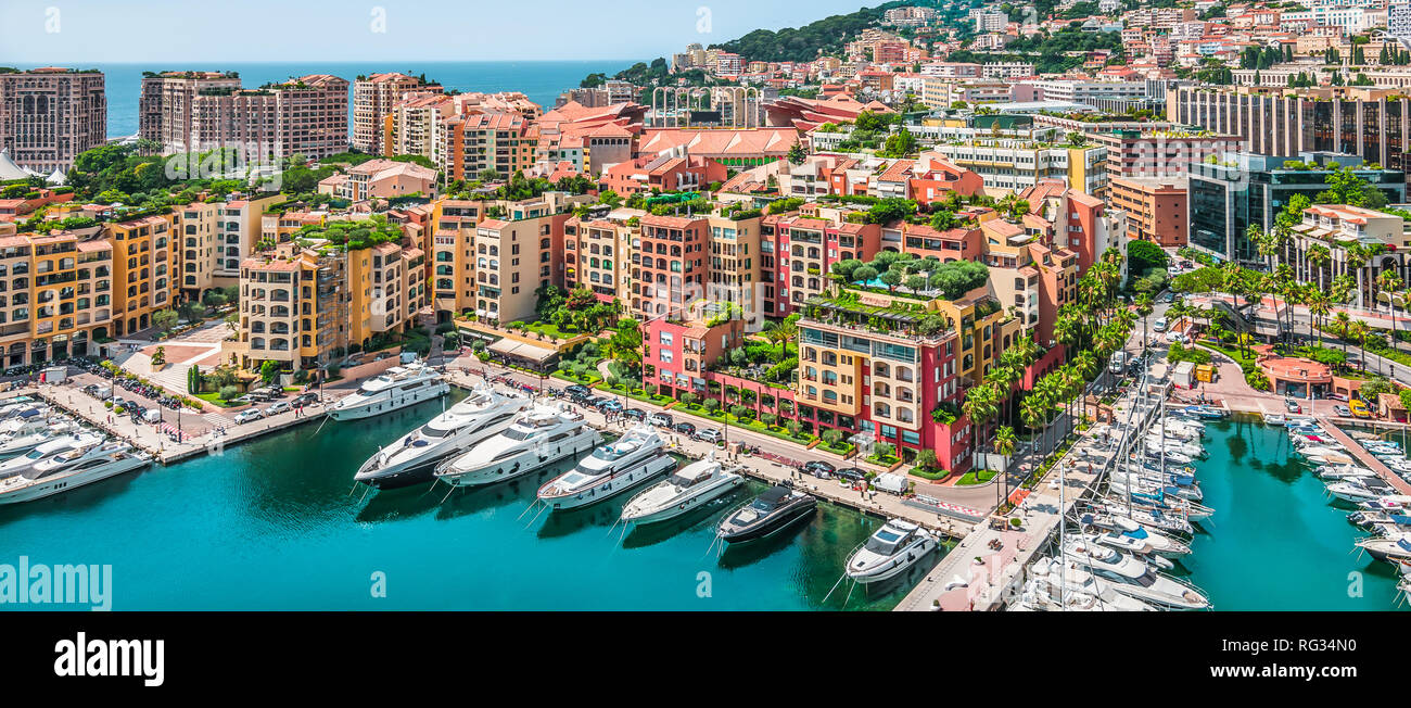 Panoramic aerial view monaco hi-res stock photography and images - Alamy