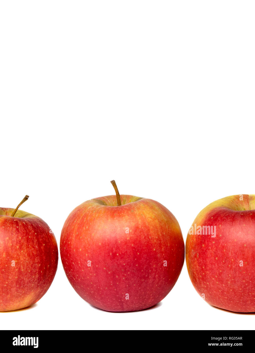 image of fruit red apples on a white background Stock Photo - Alamy