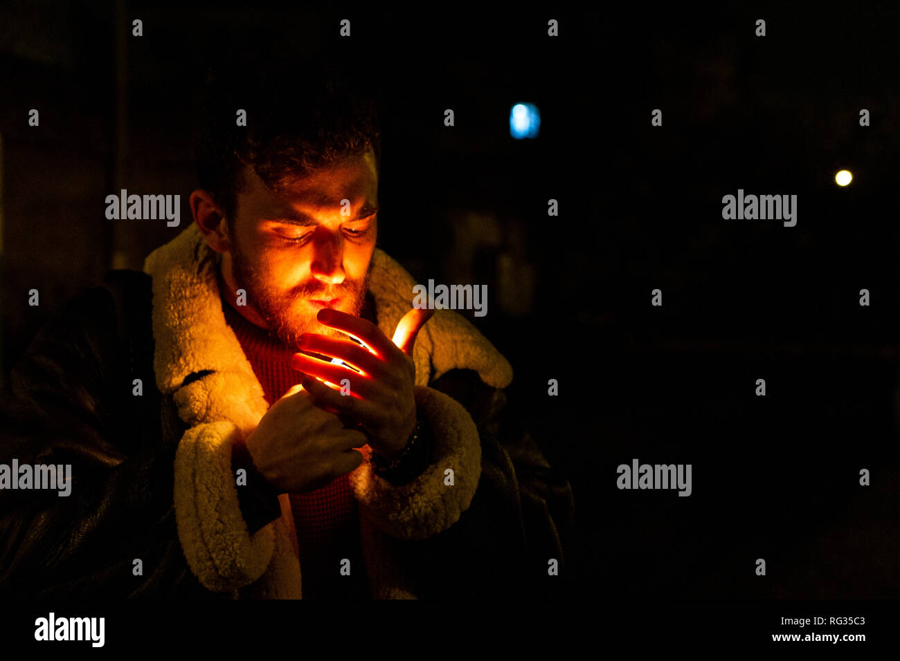 A white italian man, working as a phisiotherapist is photographed while ...