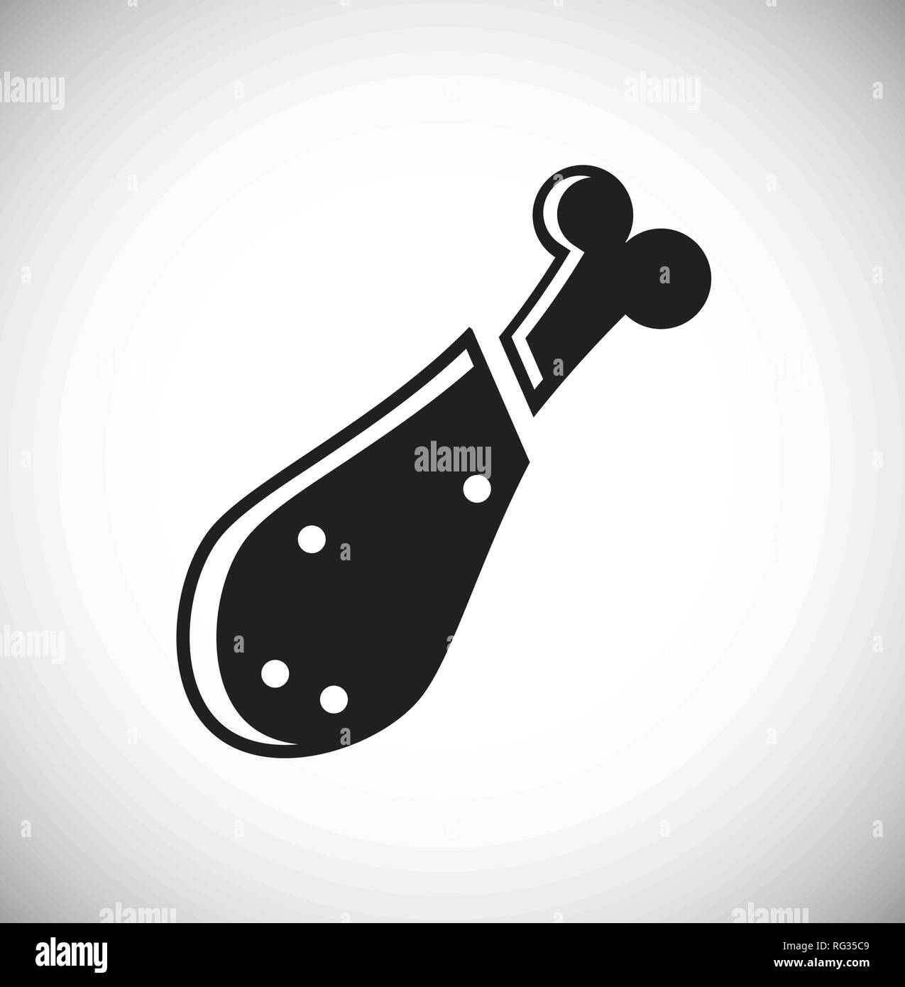 Fried chicken icon on white background for graphic and web design ...