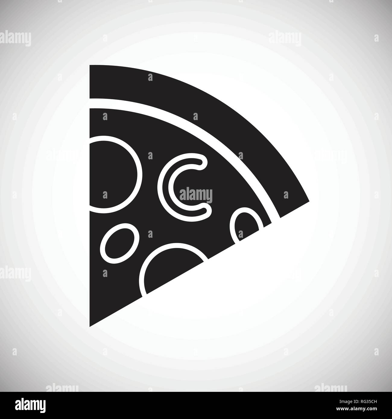 Pizza icon on white background for graphic and web design, Modern ...