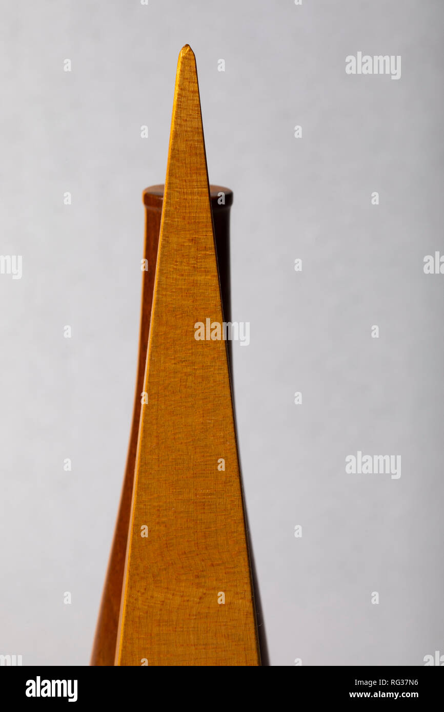 Light study of wooden object d'art with front and side lighting Stock ...