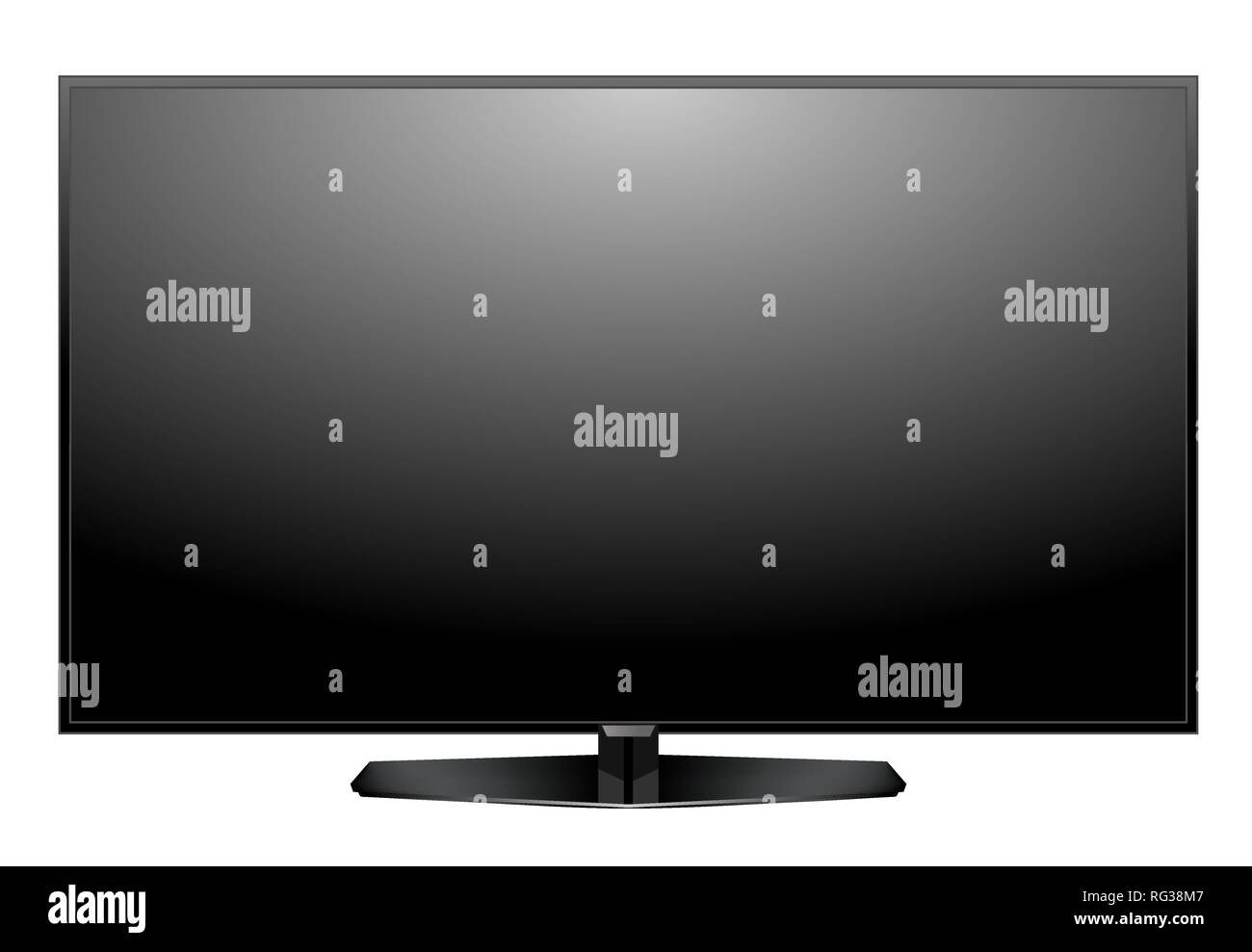 TV screen flat lcd led vector illustration Vector Stock Vector Image ...