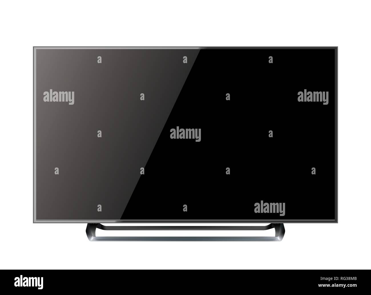TV screen flat lcd led vector illustration Vector Stock Vector Image ...