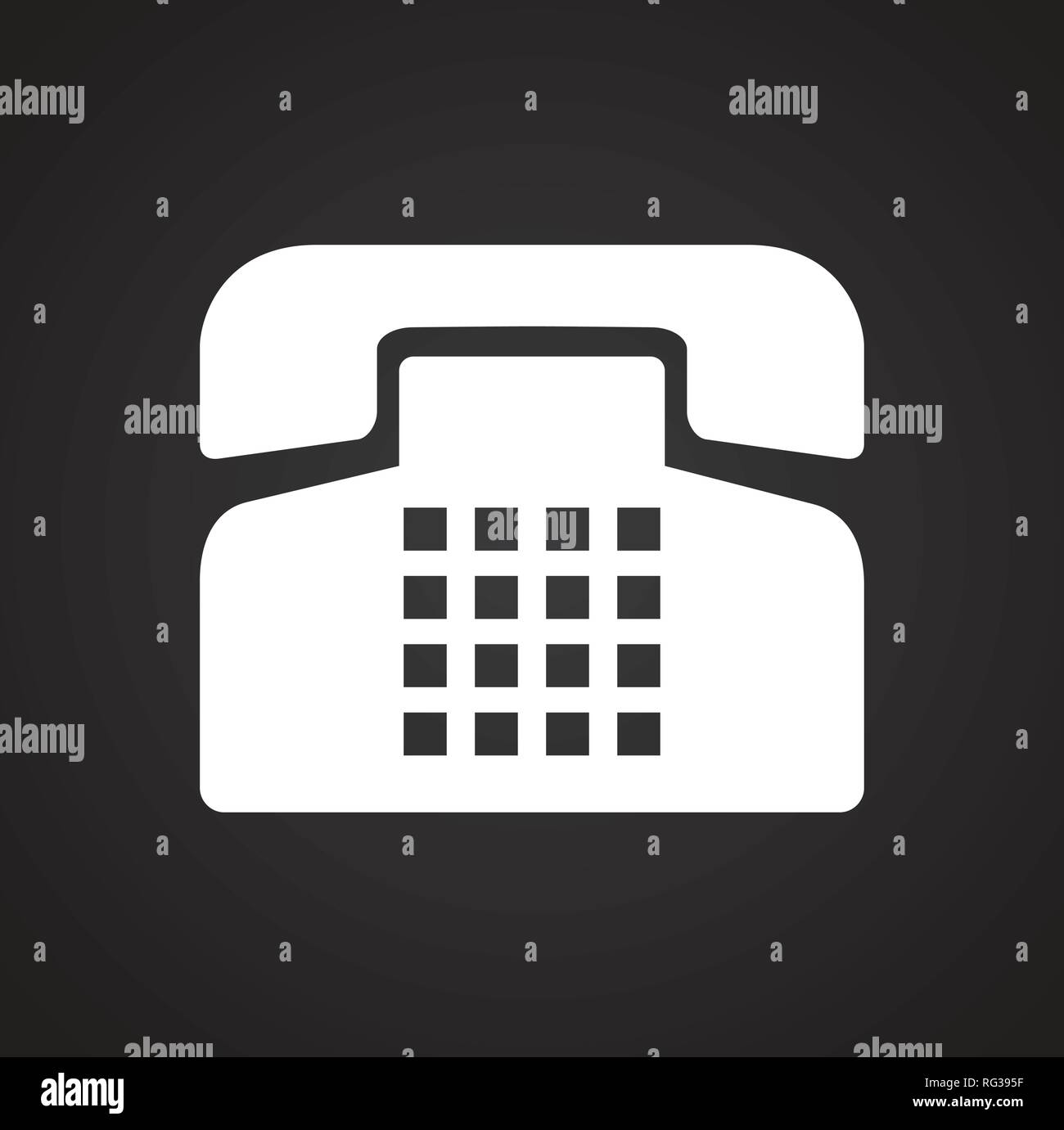 Phone icons set on white background for graphic and web design, Modern ...