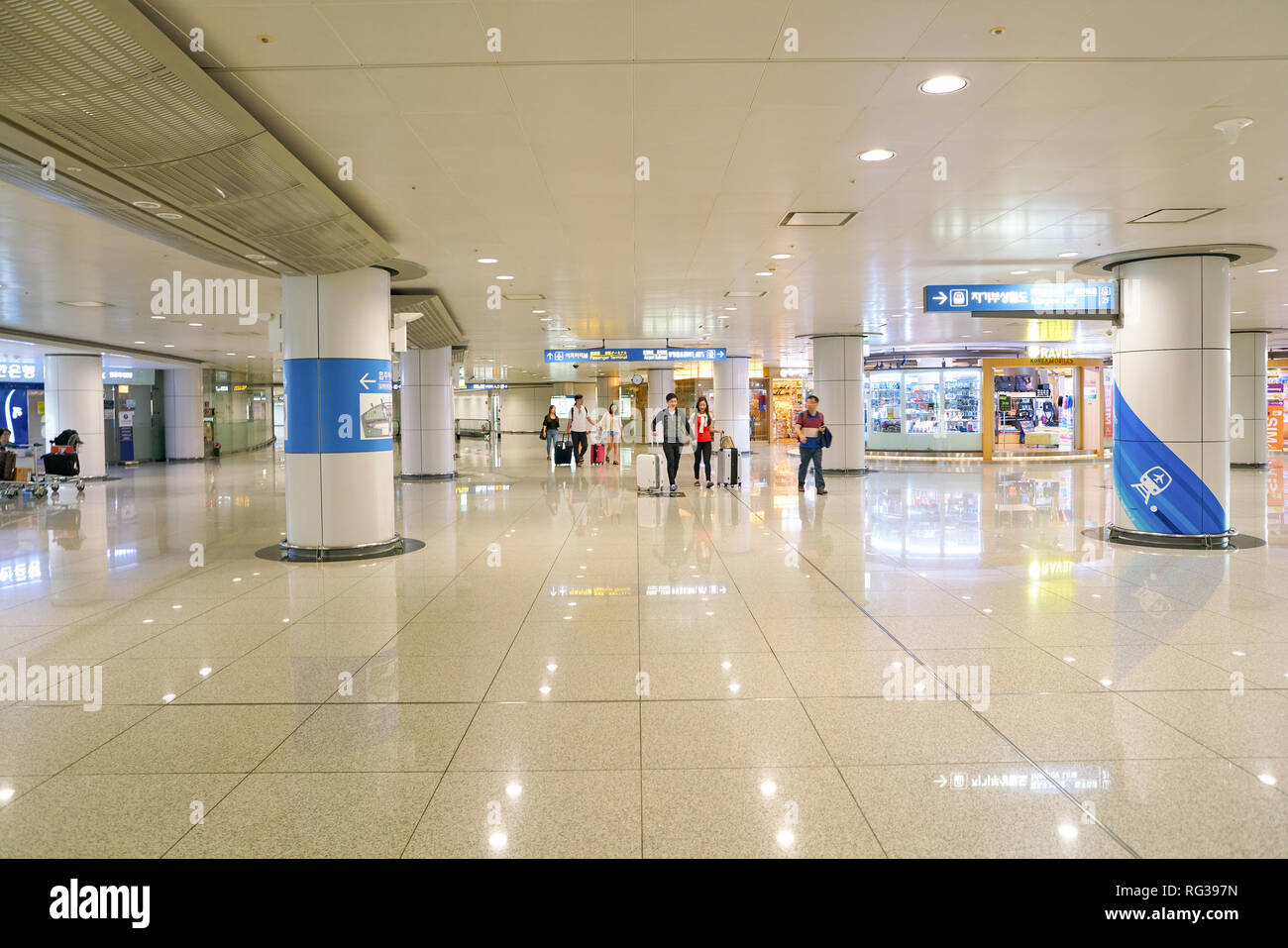 INCHEON, SOUTH KOREA - CIRCA JUNE, 2017: inside Incheon International ...