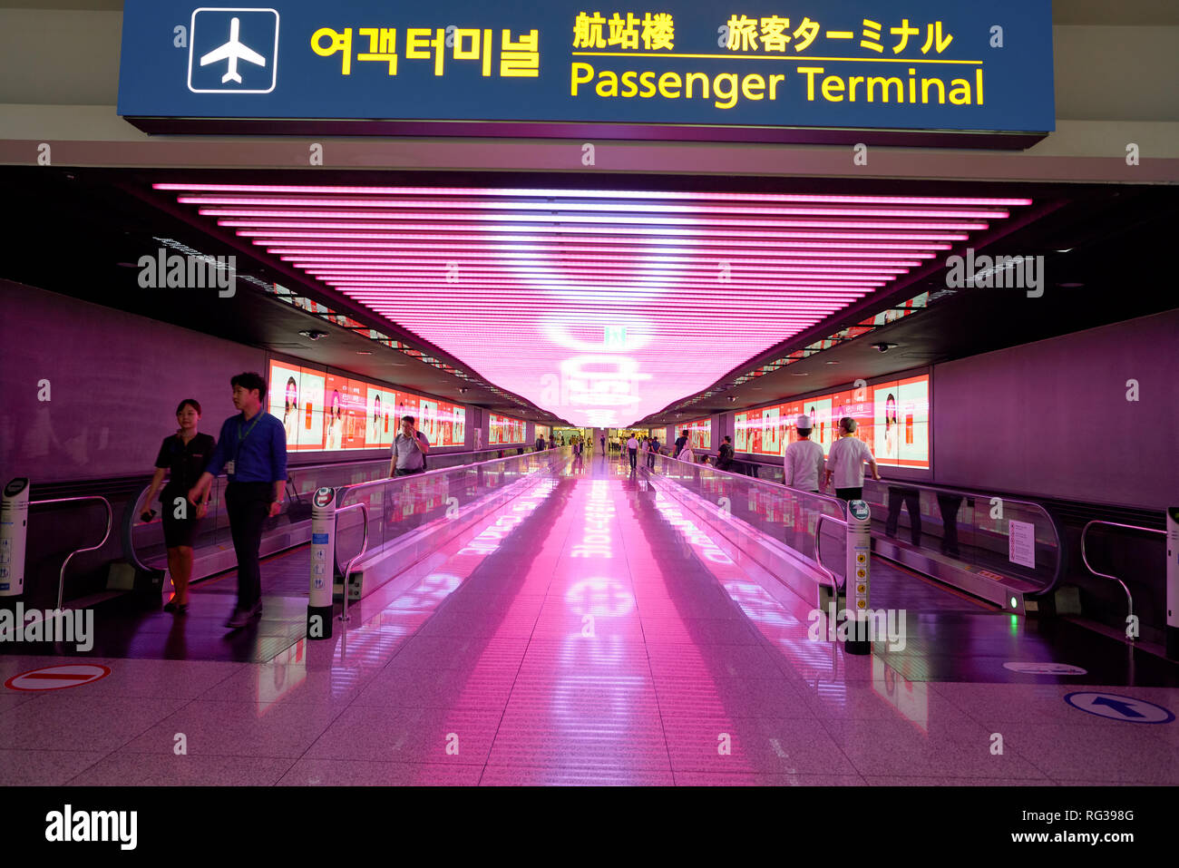 INCHEON, SOUTH KOREA - CIRCA JUNE, 2017: inside Incheon International ...
