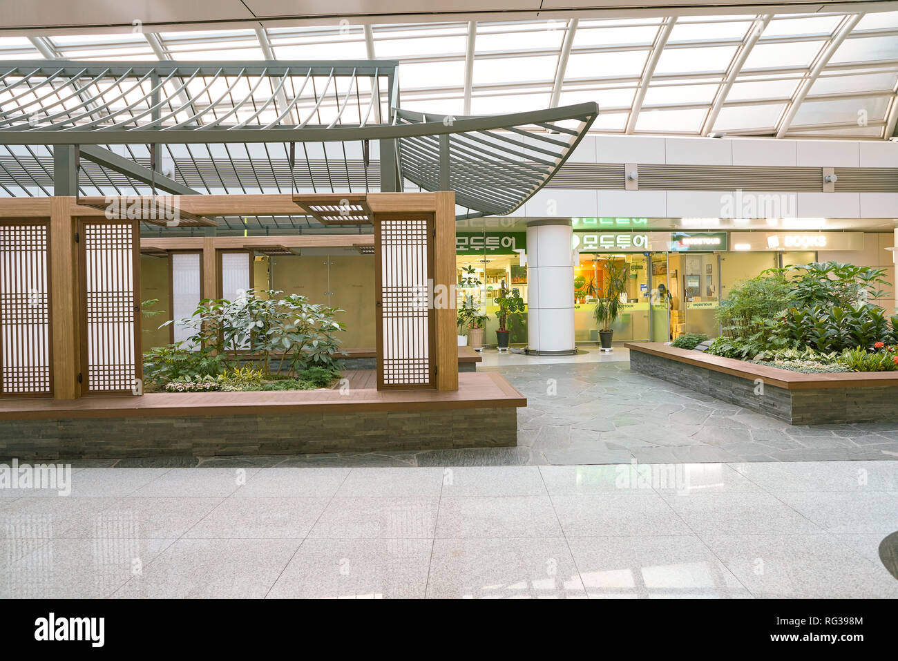 INCHEON, SOUTH KOREA - CIRCA JUNE, 2017: inside Incheon International ...