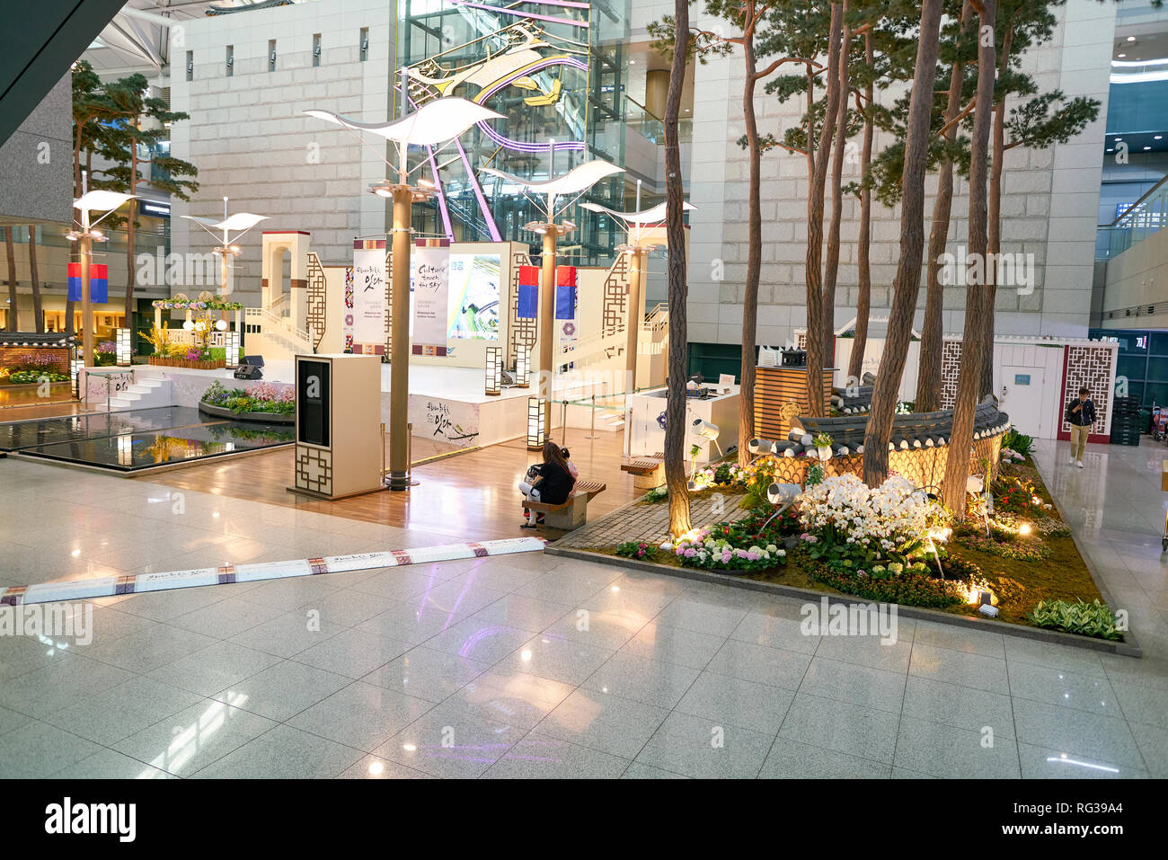 INCHEON, SOUTH KOREA - CIRCA JUNE, 2017: inside Incheon International ...