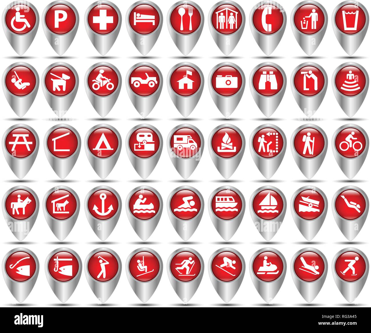 Vector numbers for maps Stock Vector Images - Alamy