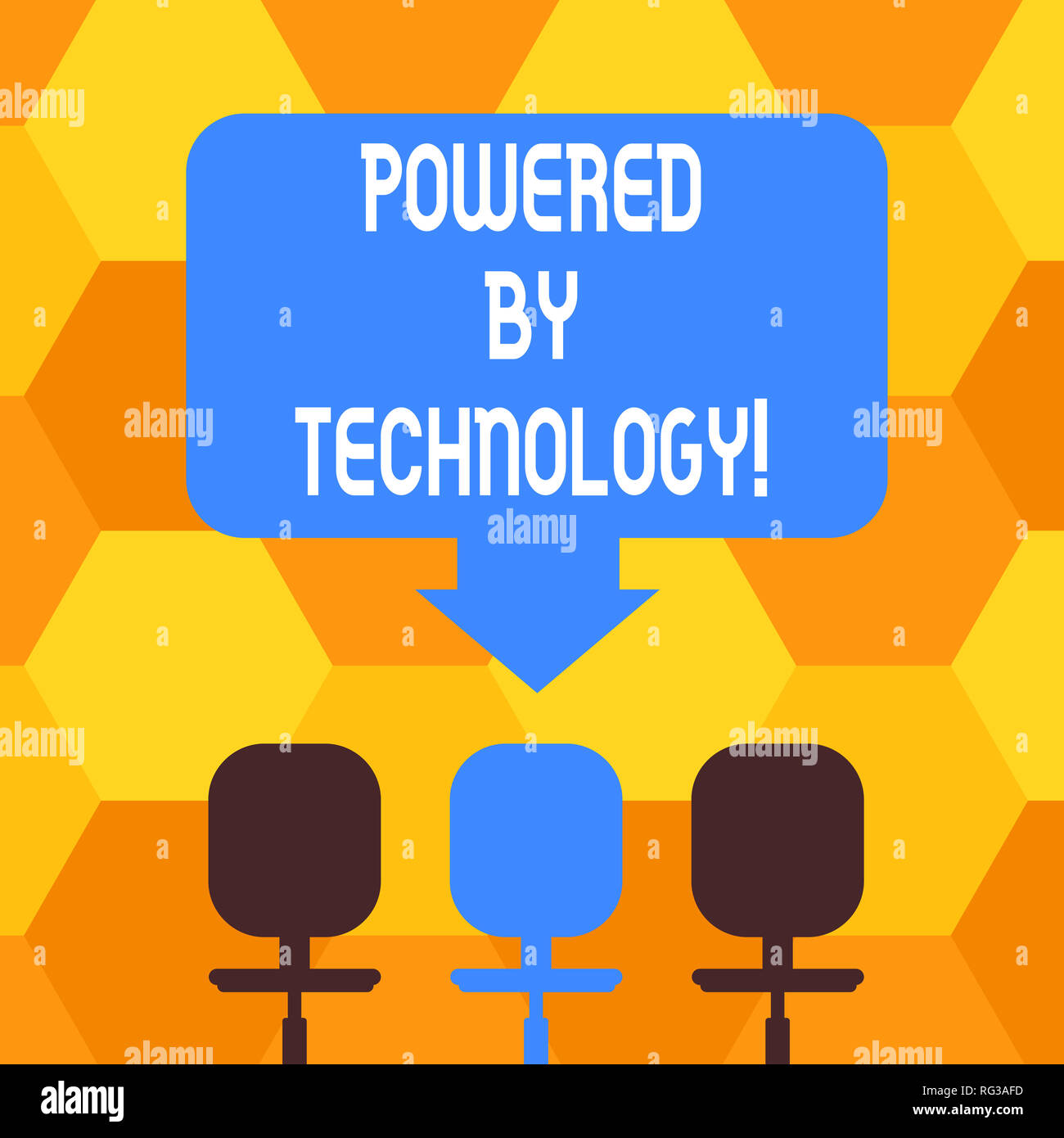 Handwriting text writing Powered By Technology. Concept meaning ...