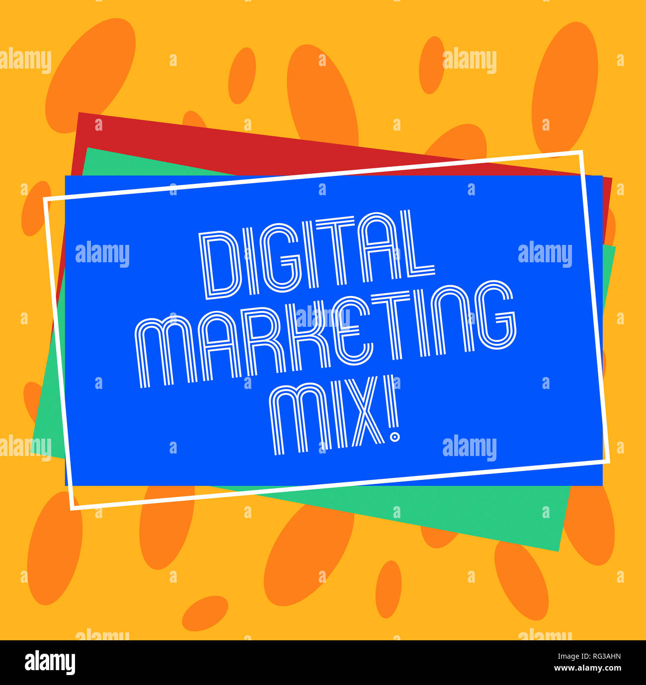 Conceptual hand writing showing Digital Marketing Mix. Business photo ...