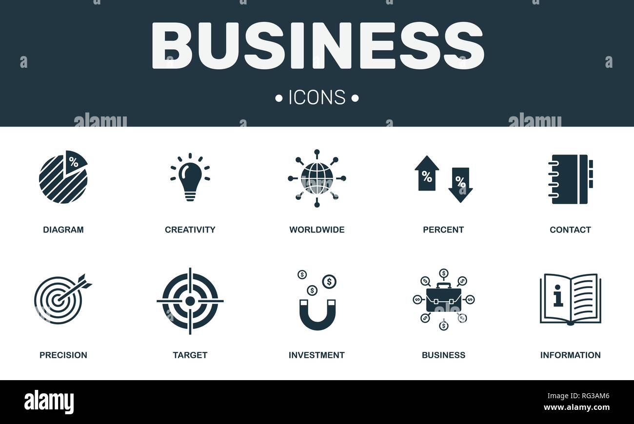 Business set icons collection. Includes simple elements such as ...