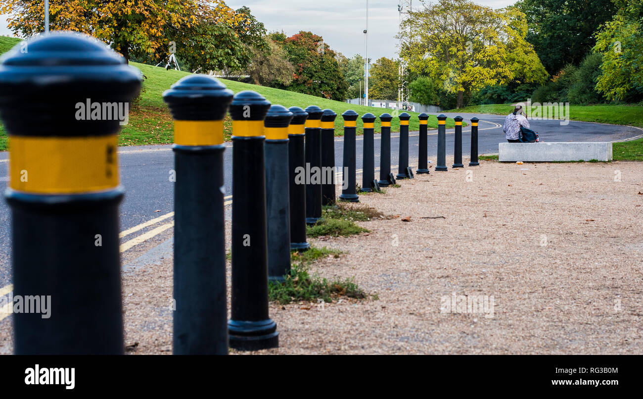 Bollards trees hi-res stock photography and images - Alamy
