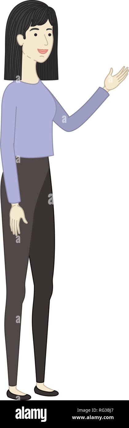 young woman standing avatar character Stock Vector Image & Art - Alamy