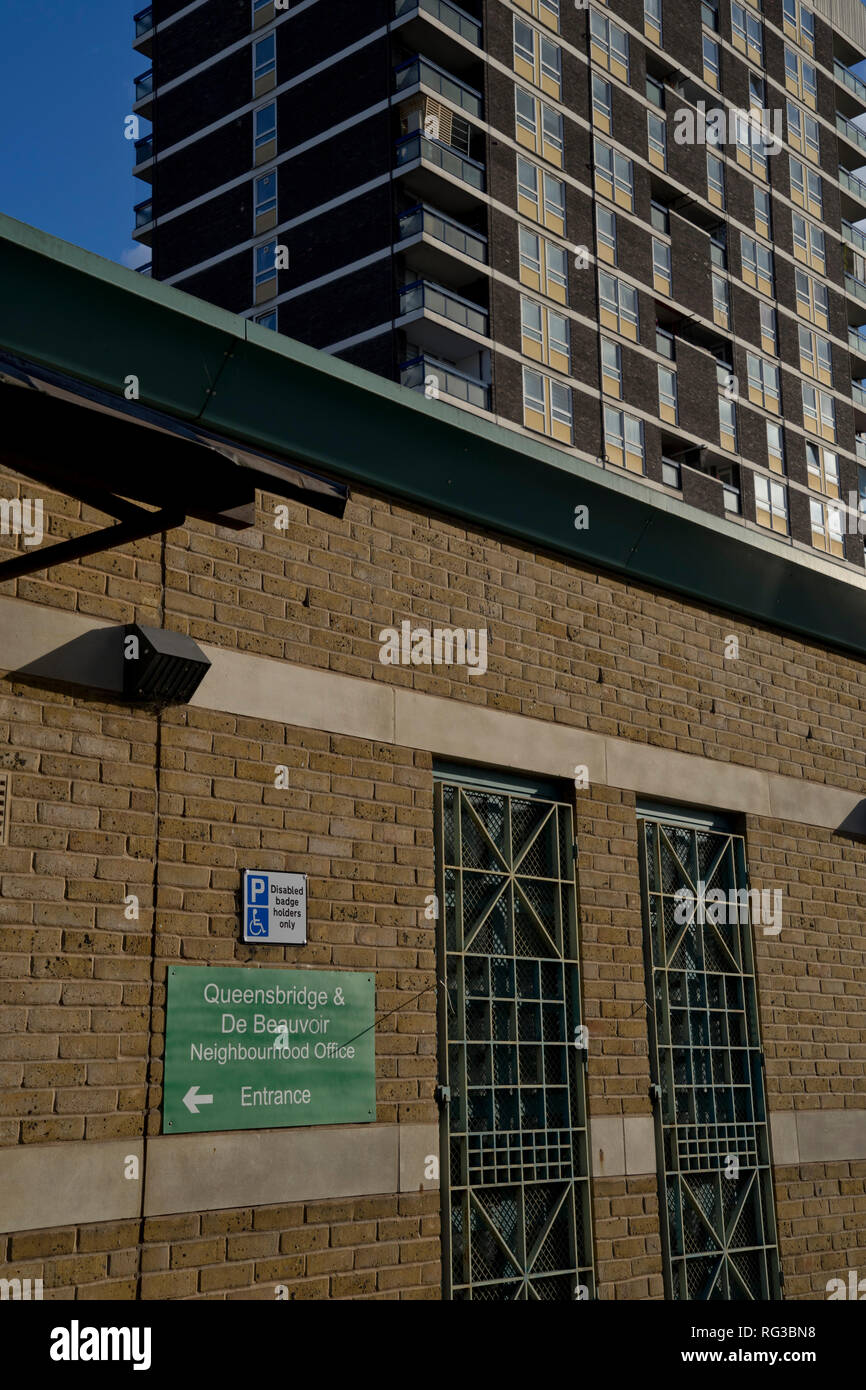 Closed community centre in a council housing estate in Hackney,London ...