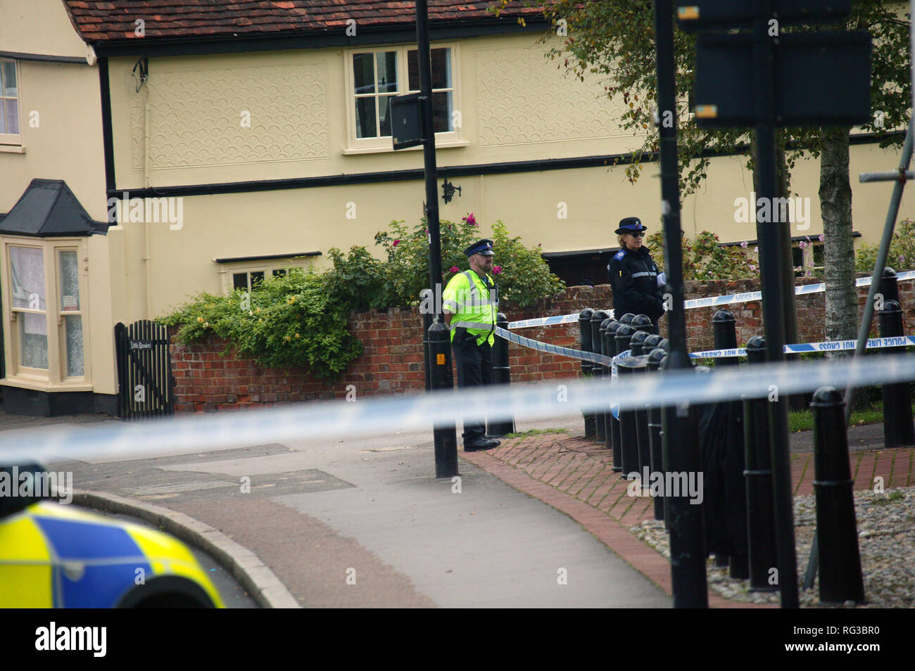 Man Shot by Armed Police in Great Dunmow Stock Photo - Alamy