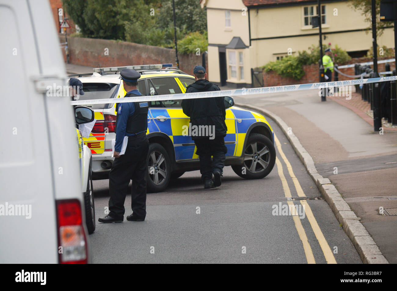 Man Shot by Armed Police in Great Dunmow Stock Photo - Alamy