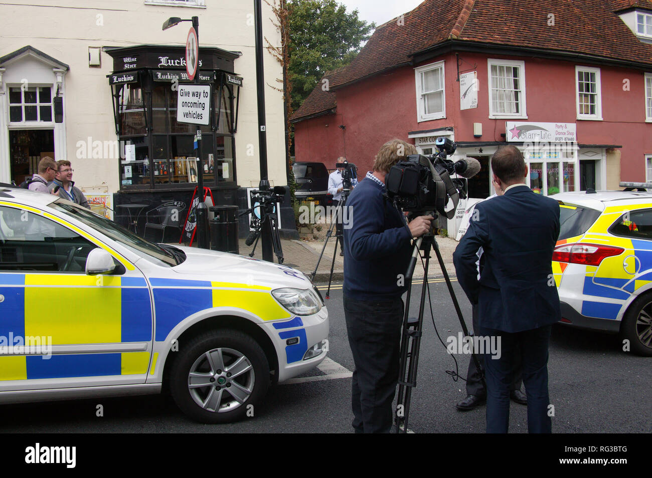 Man Shot by Armed Police in Great Dunmow Stock Photo - Alamy