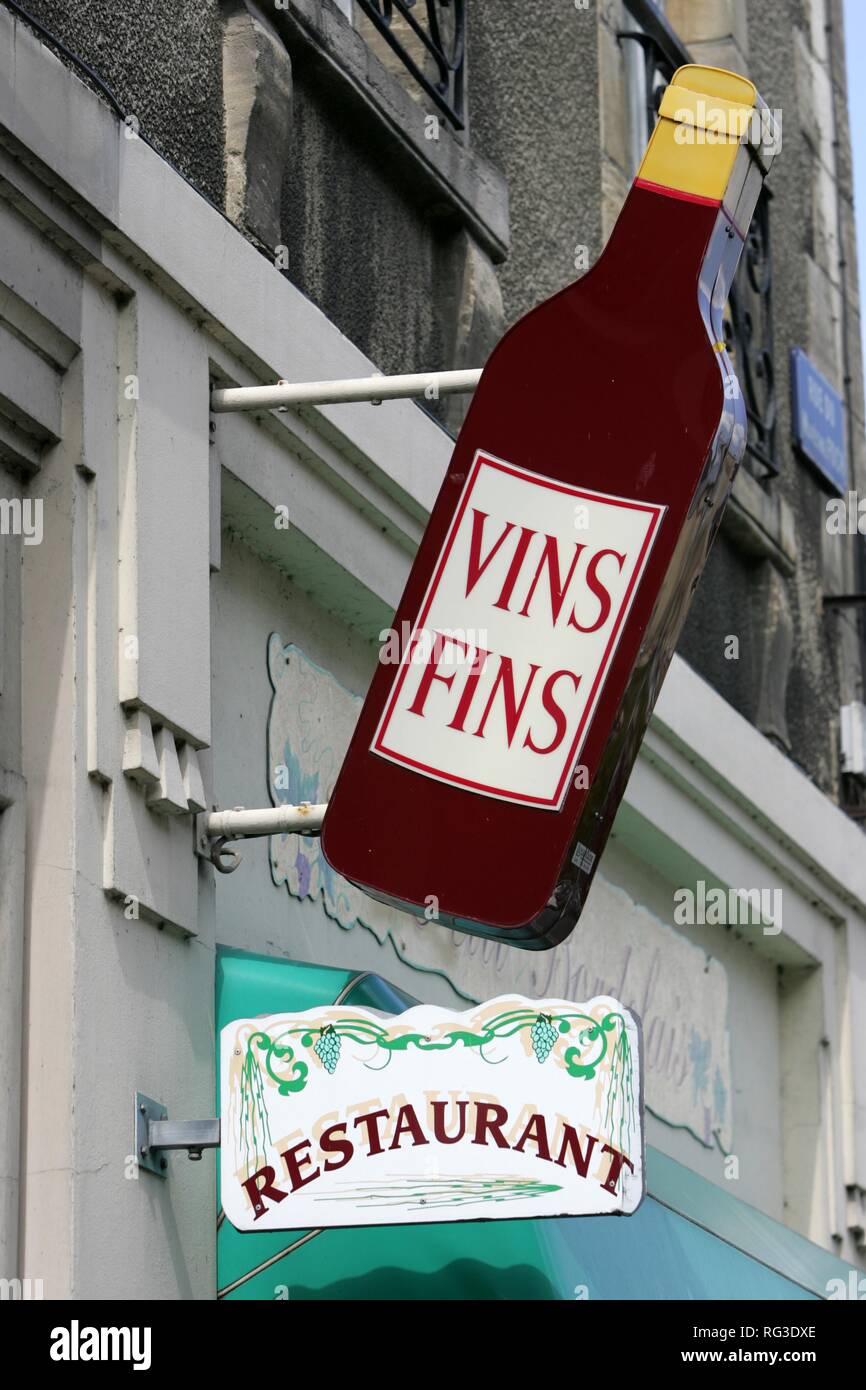 FRA, France, Normandy: Sign of a crepes restaurant Stock Photo - Alamy