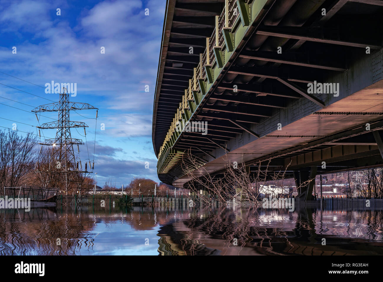The Tinsley Viaduct, Junction 34, M1 Motorway, Sheffield, South ...