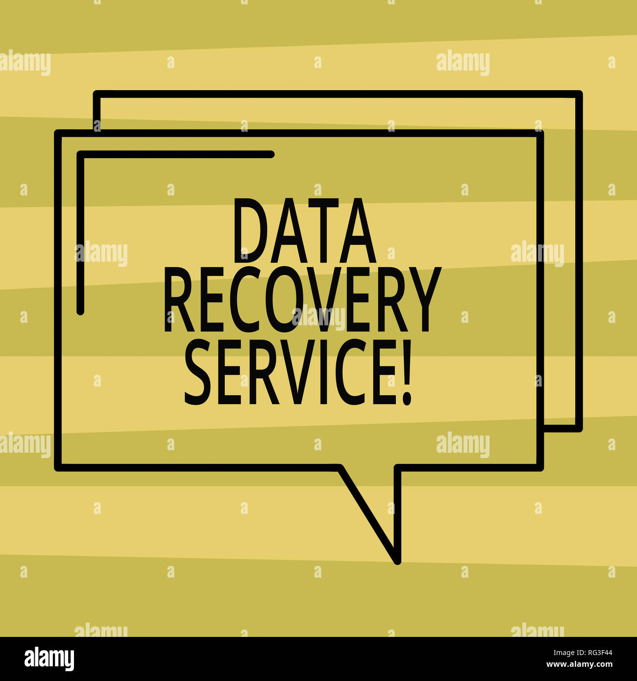 Text sign showing Data Recovery Service. Conceptual photo Process of retrieving inaccessible or ...