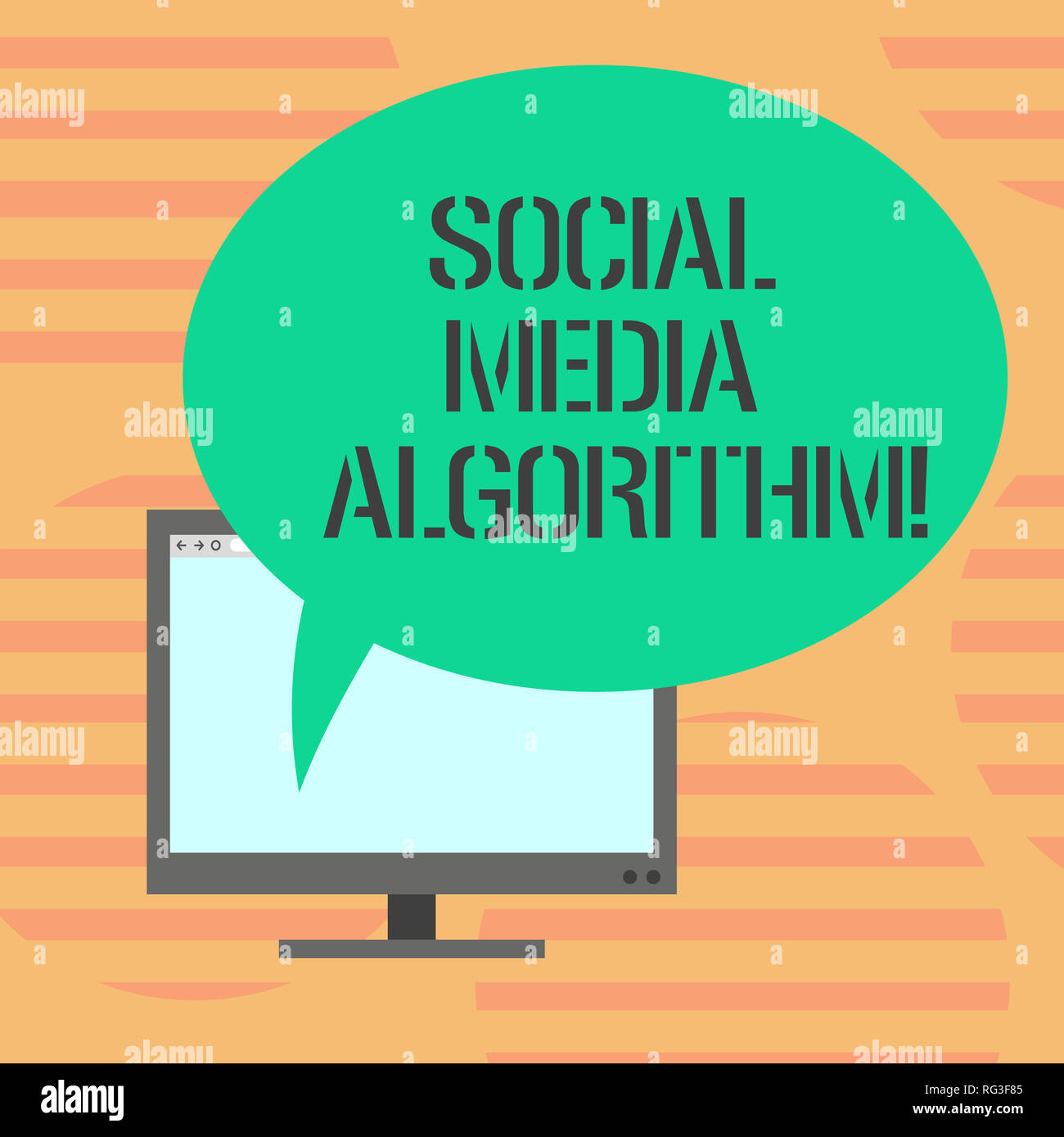 Word writing text Social Media Algorithm. Business concept for Sorting ...