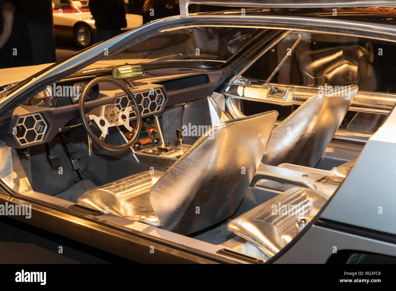 Turin. Exhibition at the National Car Museum, MAUTO, devoted to the car ...
