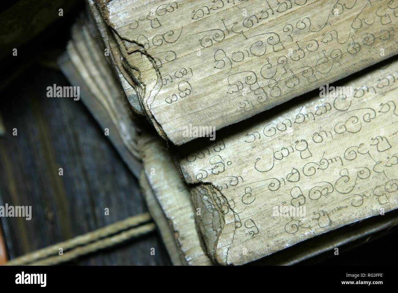 Old scrips palmleave vellum paper hi-res stock photography and images ...